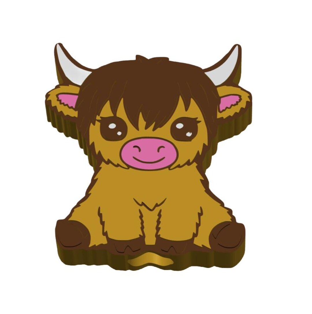 Highland Cow Straw Topper STL & 3MF File: Tumbler Accessory (digital ...