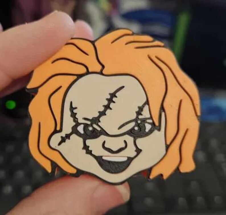 Chucky Straw Topper STL File: 3D Printable Horror Drinkware (commercial ...