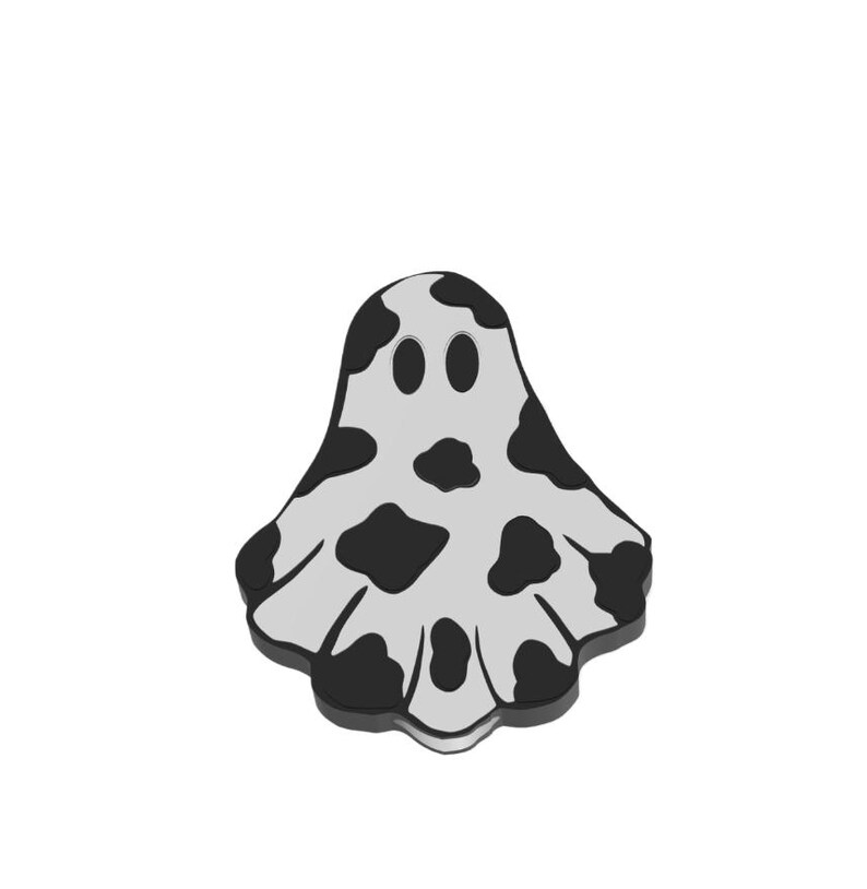 Cow Print Ghost Straw Topper STL File (8.5mm/10mm) - Etsy