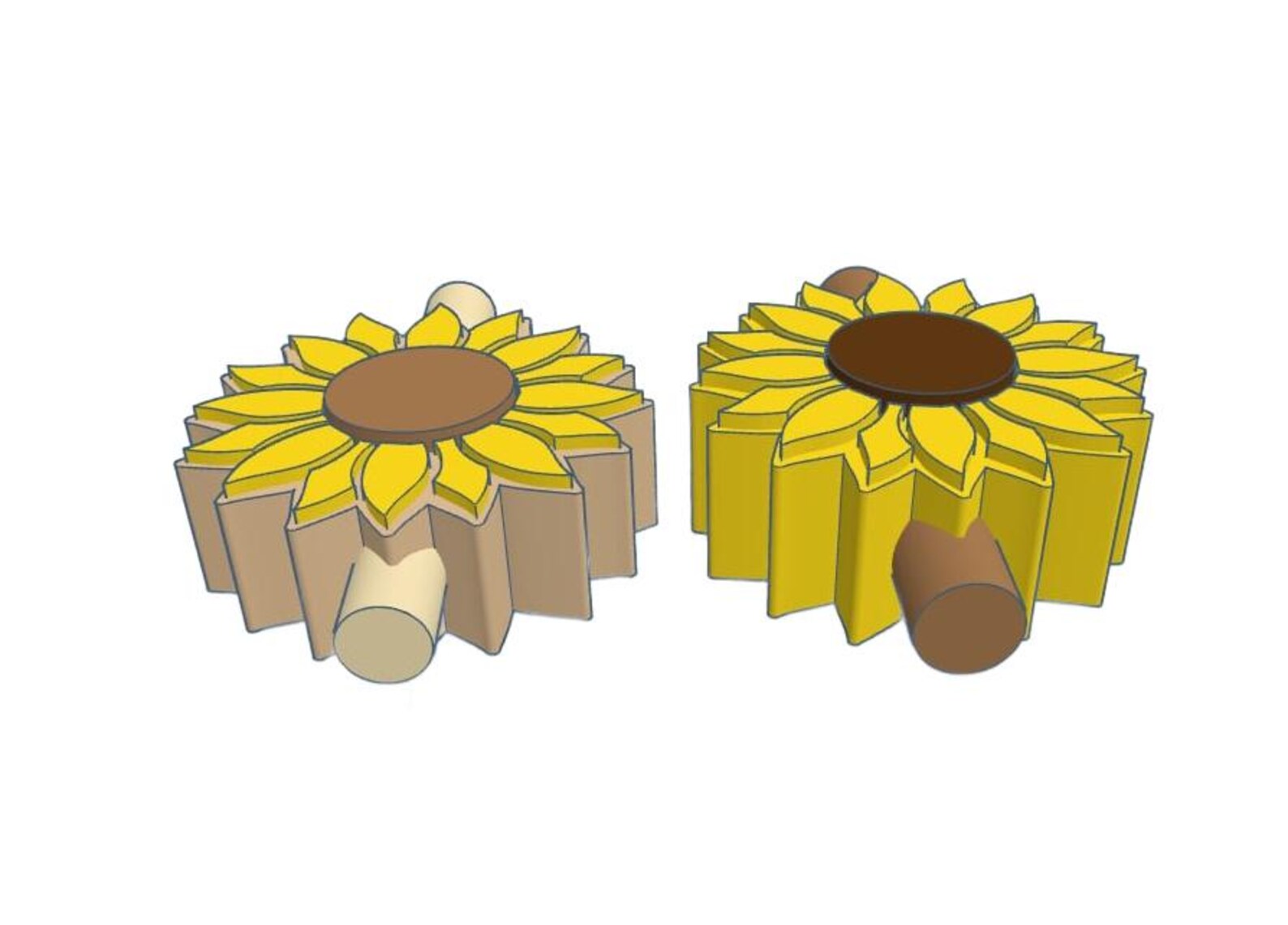 Sunflower Straw Topper STL File: 8.5mm & 10mm Sizes (digital Download ...