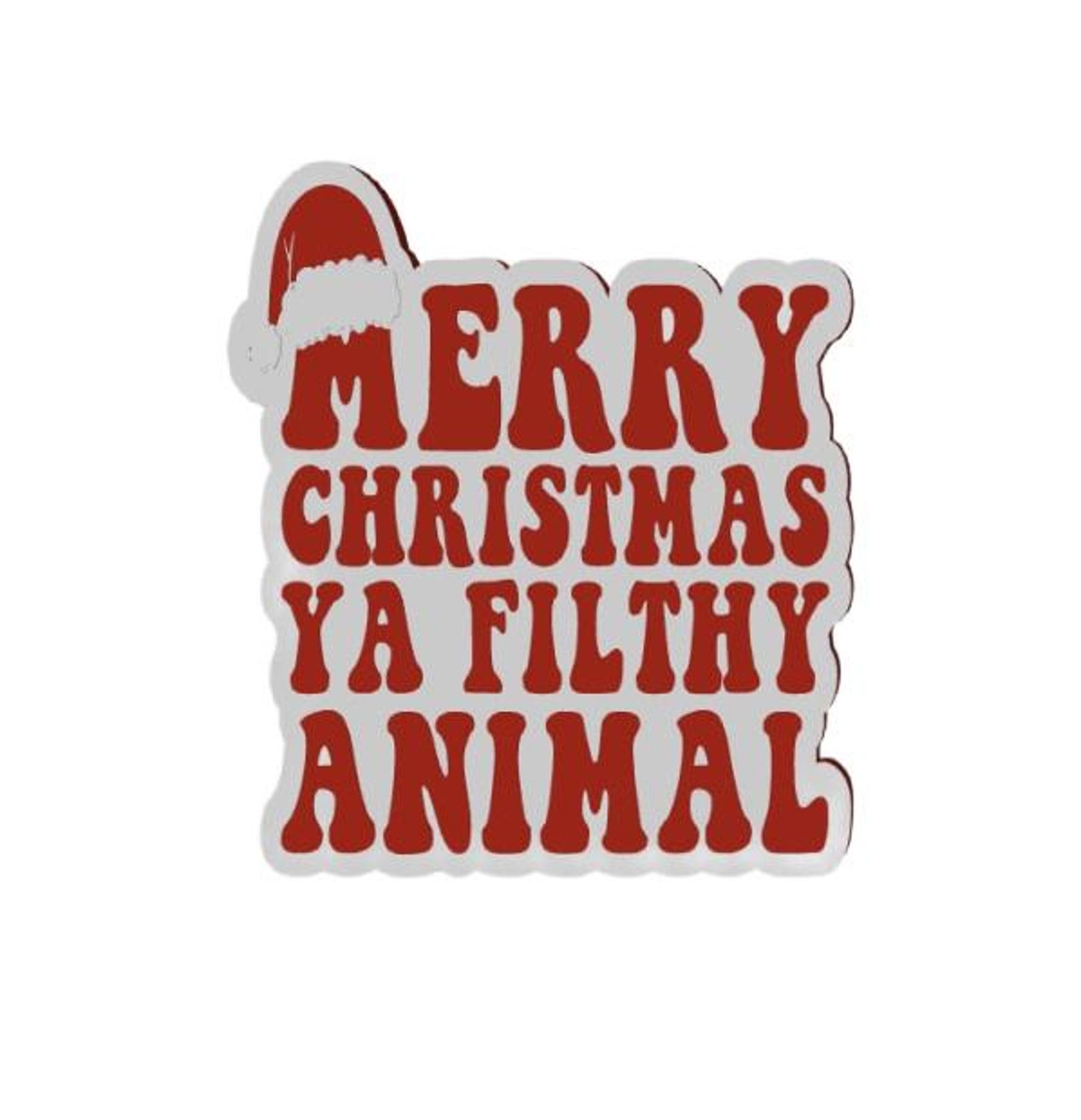 Merry Christmas Ya Filthy Animal Straw Topper: Christmas Story Inspired ...