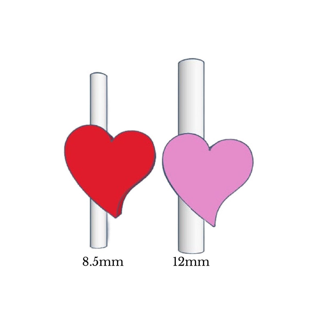Asymetrical Heart Straw Topper STL File in Two Sizes for You to ...
