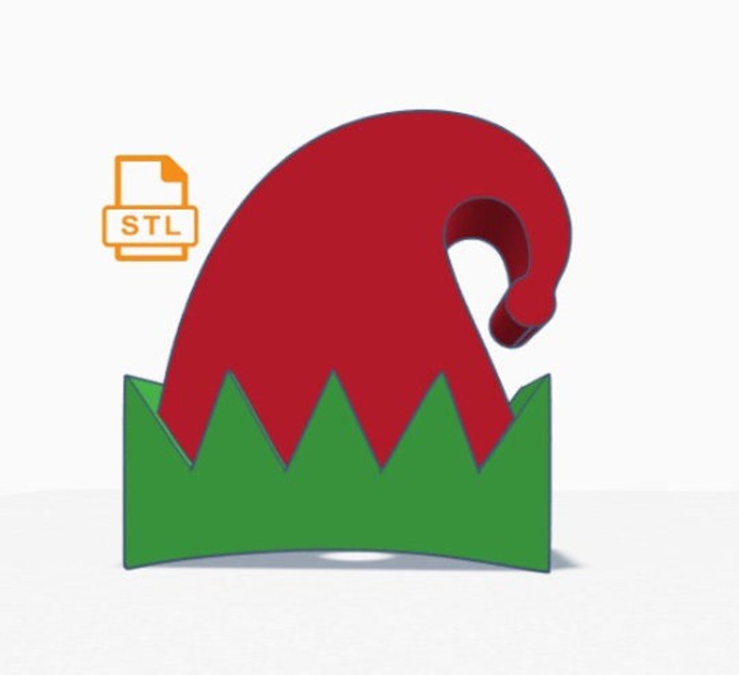 Elf Hat Straw Topper STL File for You to Download and Print on Your Own ...