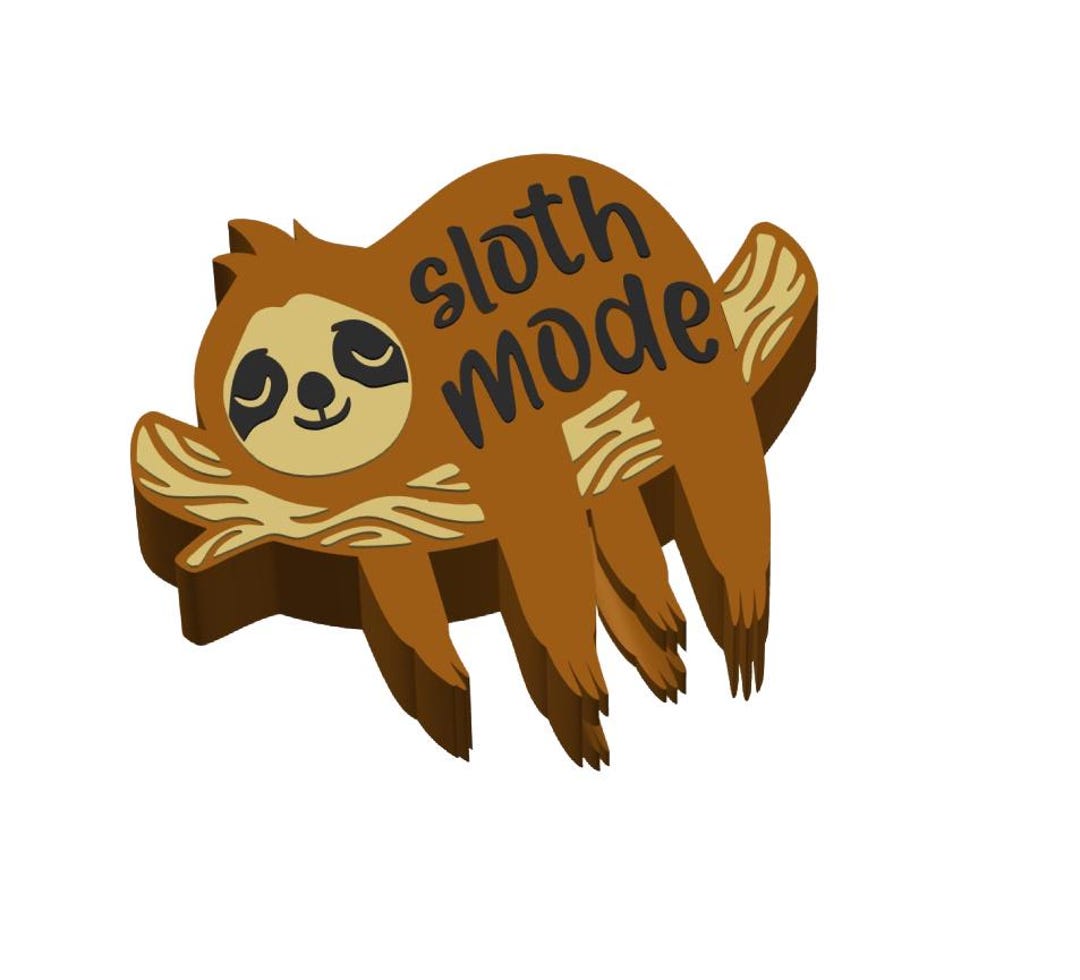 Sloth Straw Topper STL: 3D Printer File (commercial Use Allowed) - Etsy