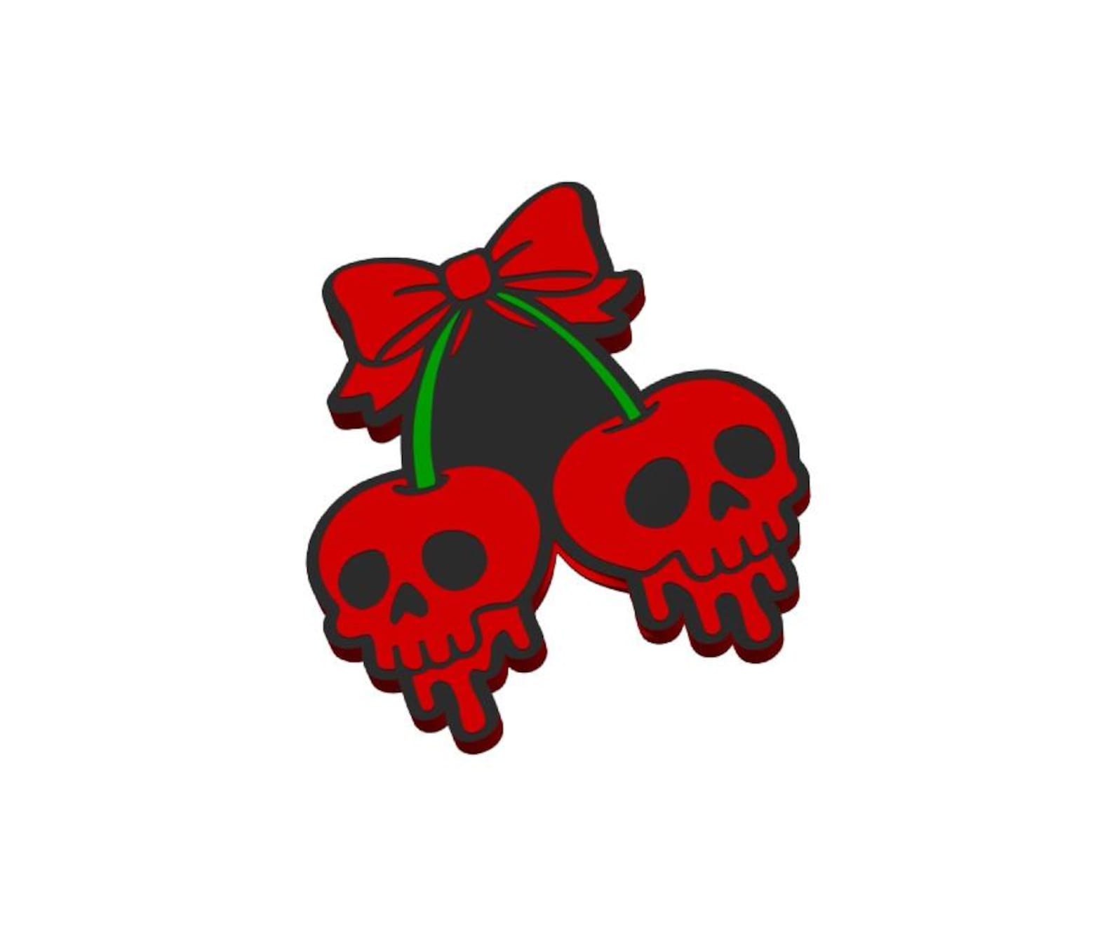 Drippy Skull Cherries Straw Topper STL File: 3D Print Design ...