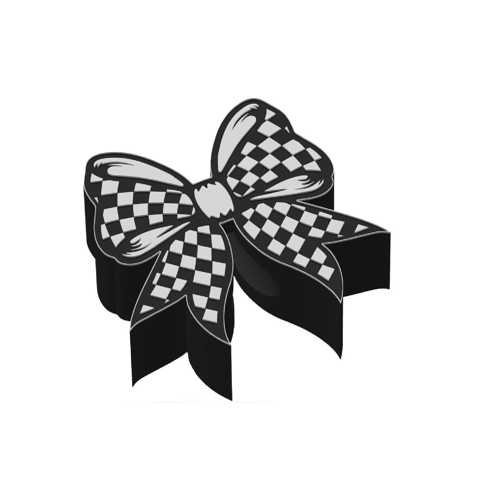 Racing Flag Bow Straw Topper STL File: Tumbler Accessory (digital ...
