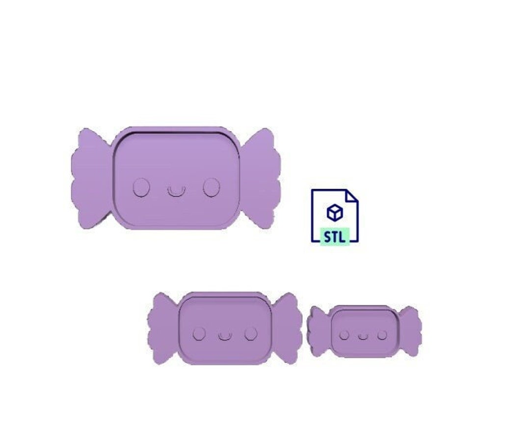 Wrapped Candy in 3 Sizes STL File for You to Download and Print on Your ...