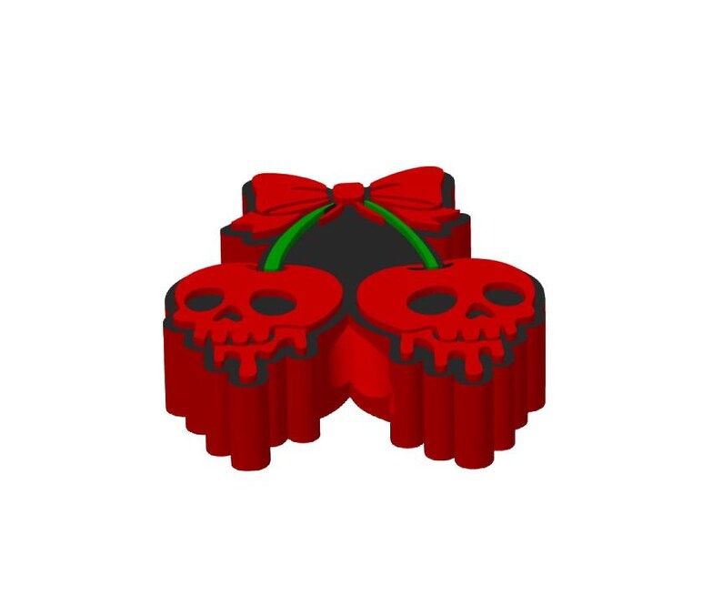 Drippy Skull Cherries Straw Topper STL File: 3D Print Design ...