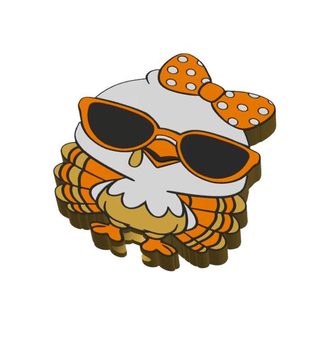 Tina Turkey Straw Topper STL File - 3MF 2 Sizes Included - Etsy