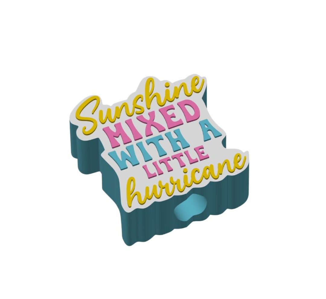 Sunshine Hurricane Straw Topper: 3D Print STL/3MF Files - Etsy