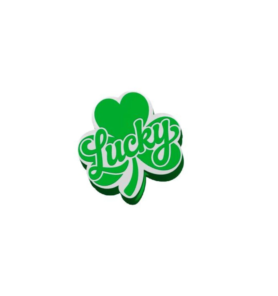 Lucky Shamrock Ver. 2 Straw Topper STL File: 3D Print Design (digital ...