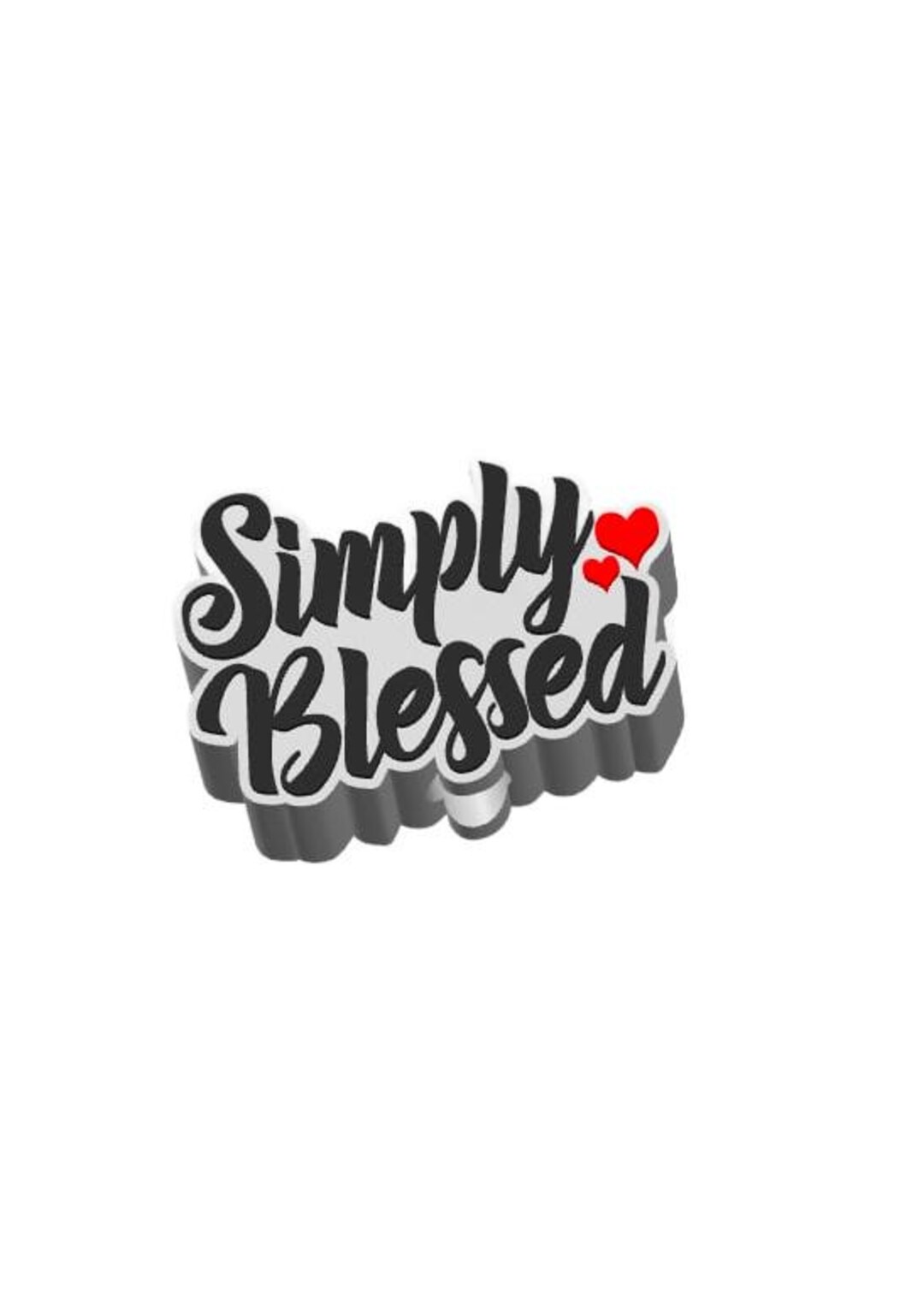 Simply Blessed Straw Topper: 3D Print STL File 2 Sizes 3MF File ...
