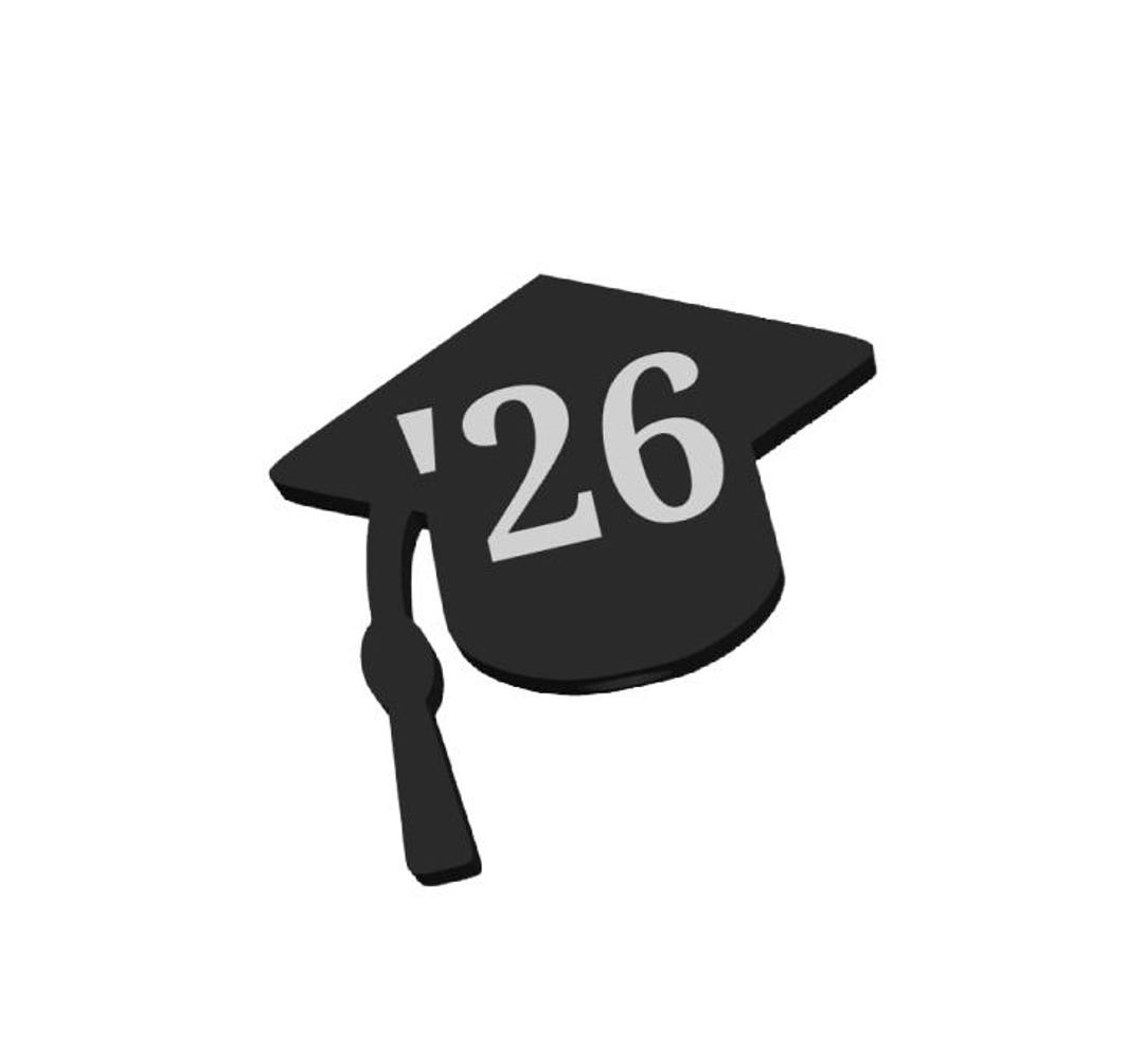 Graduation Cap '26 Straw Topper STL File: 3D Print (digital Download ...