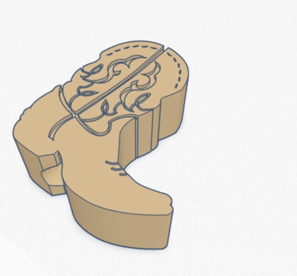 Cowboy Boot Straw Topper STL File for You to Download and Print on Your ...