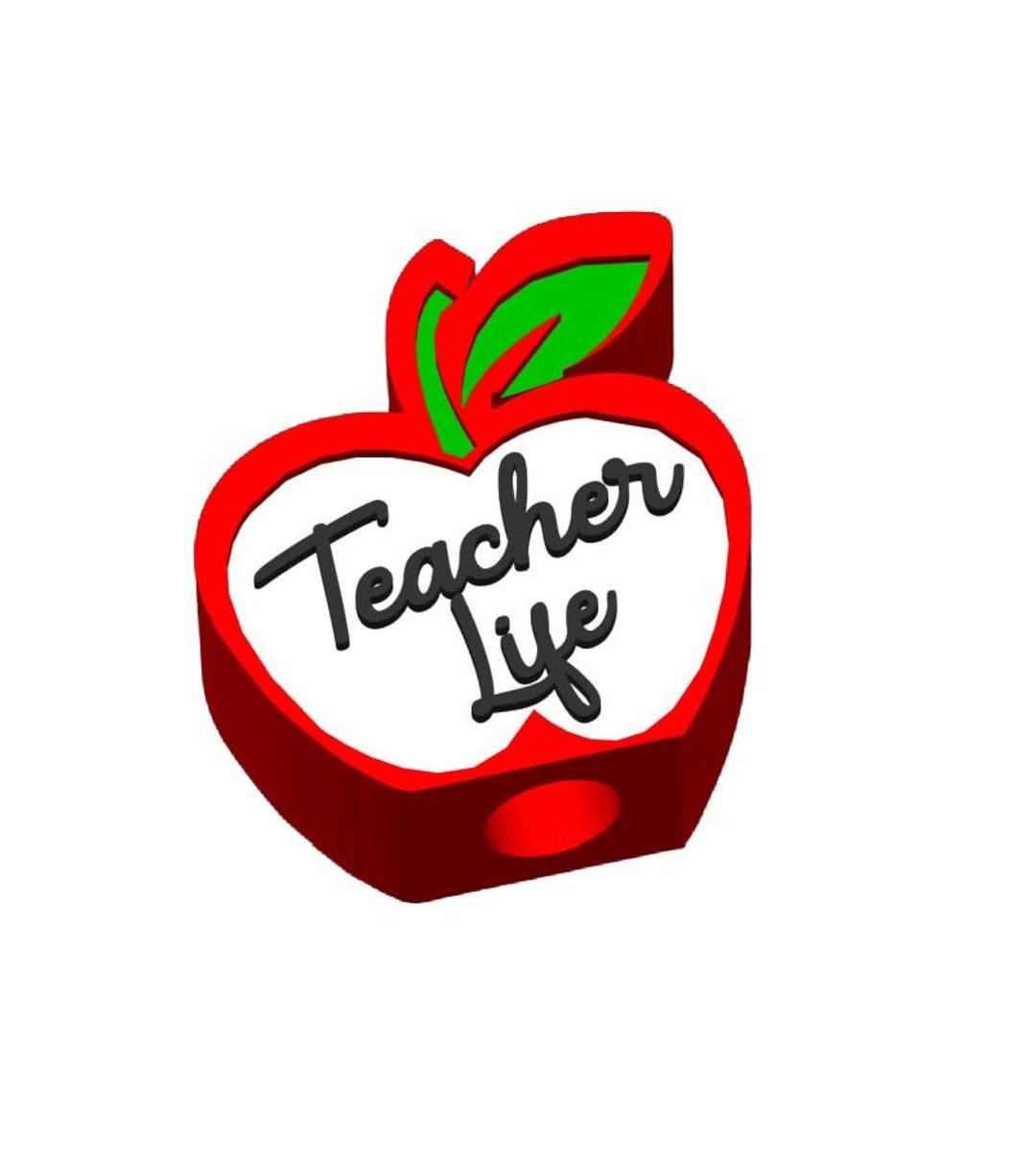 Teacher Life Straw Topper STL File: 3D Printer Digital Download - Etsy