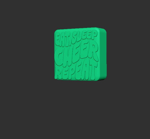 11mm Eat Sleep Cheer Topper STL File for You to Download and Print on ...
