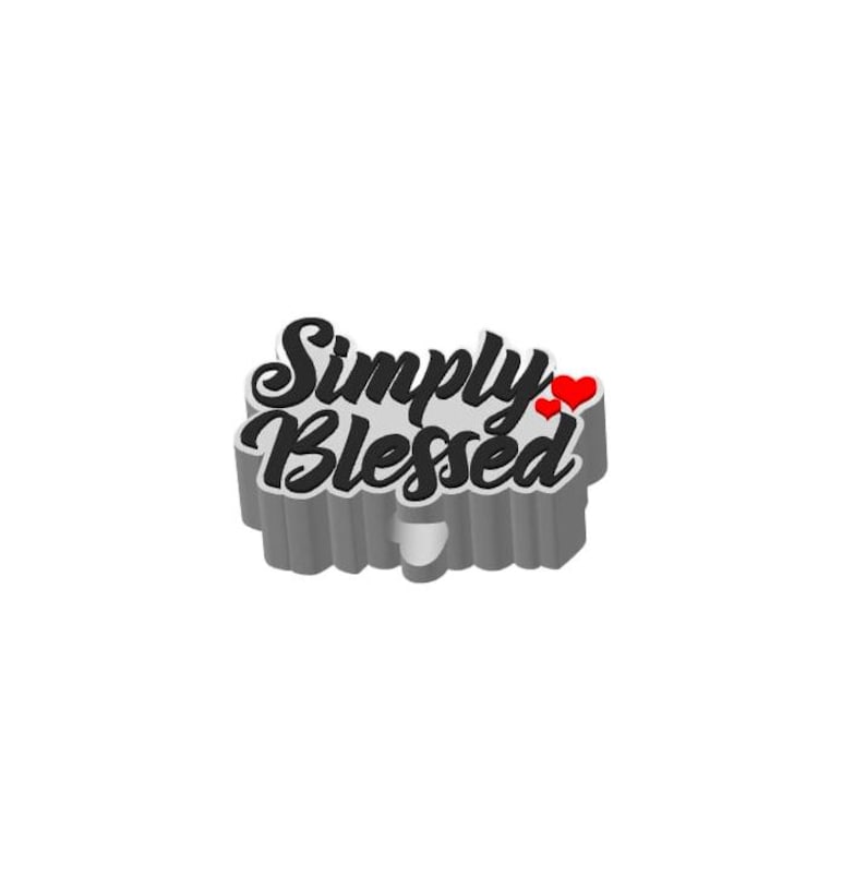 Simply Blessed Straw Topper: 3D Print STL File 2 Sizes 3MF File ...