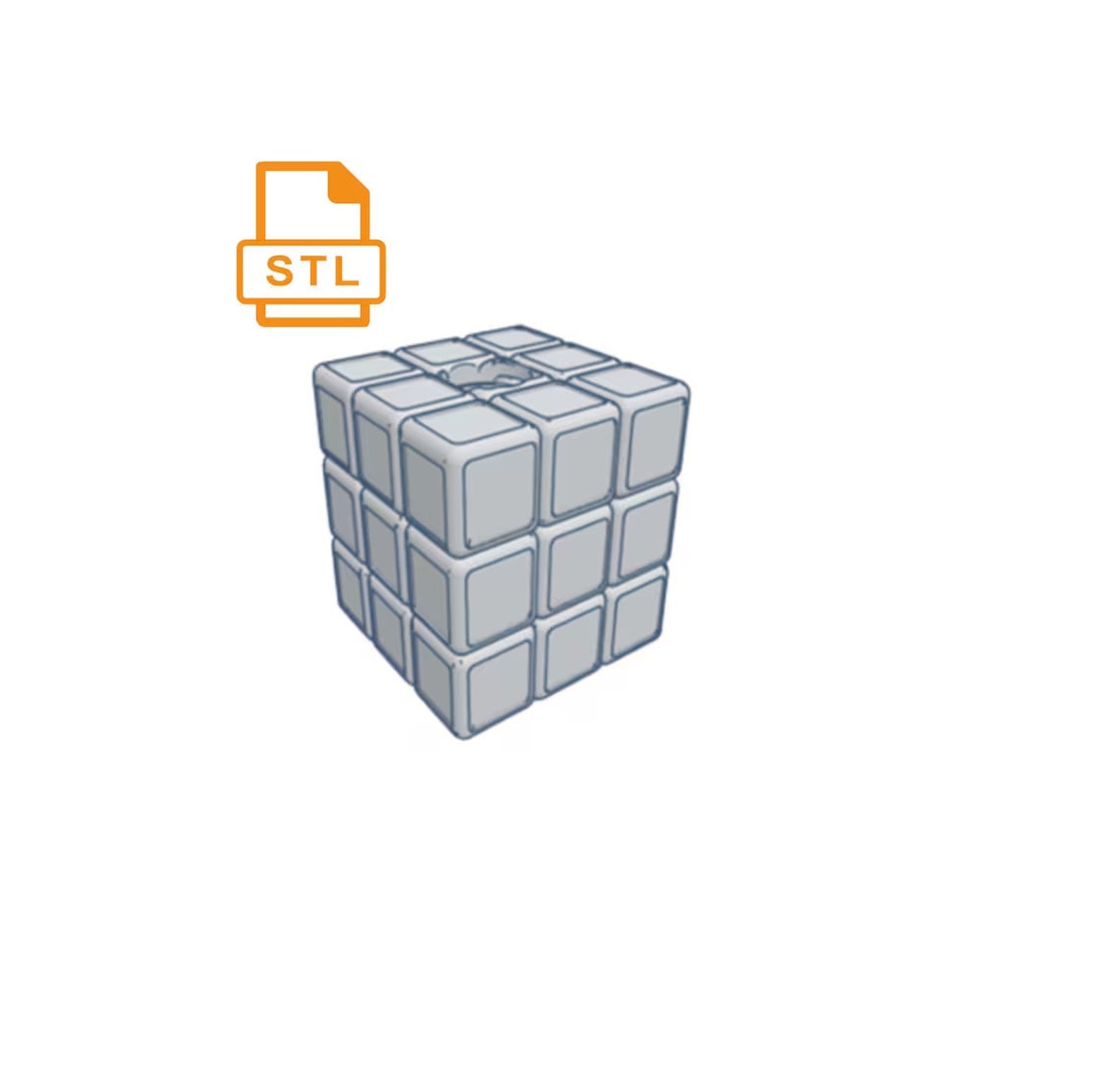 Rubix Cube Straw Topper STL File for You to Download and Print on Your ...