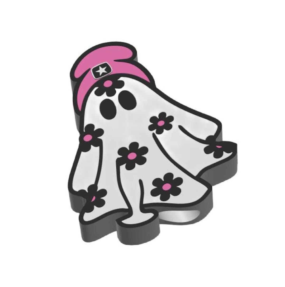 Ghost in Cap Straw Topper: 3D Print STL File (commercial Use Allowed ...