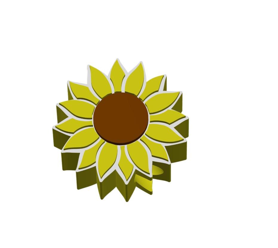 Sunflower Straw Topper STL File: 8.5mm & 10mm Sizes (digital Download ...