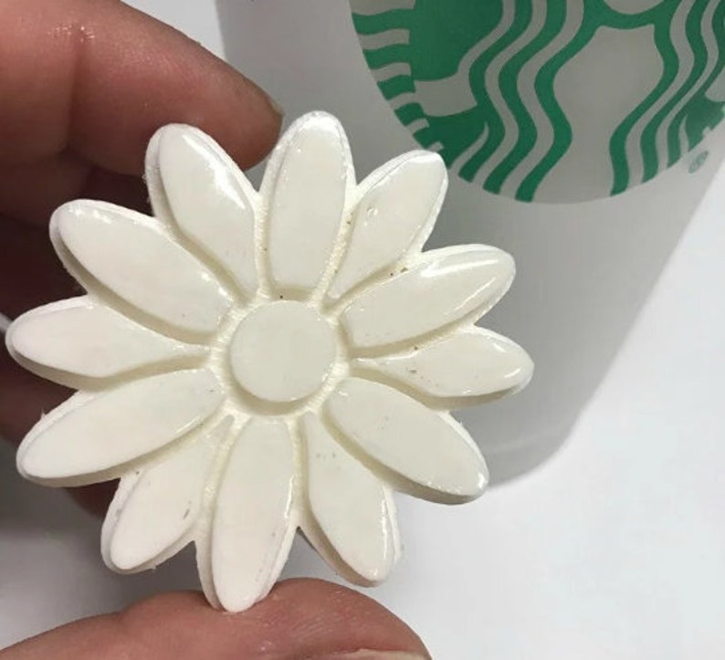 Daisy Flower Straw Topper STL File for You to Download and Print on ...