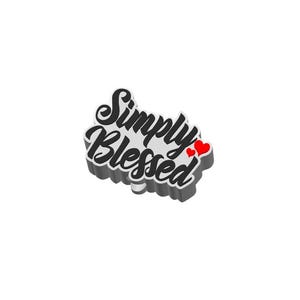 Simply Blessed Straw Topper: 3D Print STL File 2 Sizes 3MF File ...