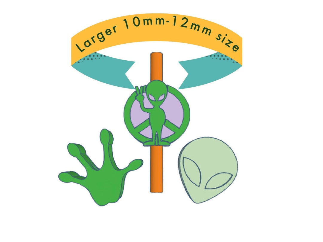 Alien Straw Topper STL File Set: 3D Printer Download (10mm-12mm) - Etsy
