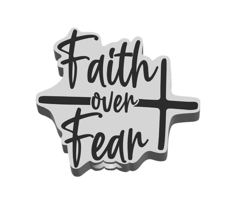 Faith Over Fear Straw Topper STL File: 3D Printer Download (commercial ...