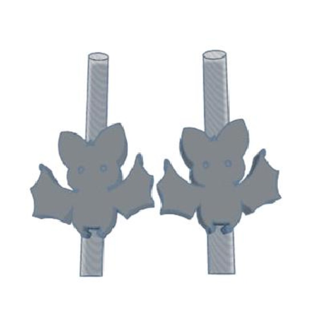 8mm and 10mm Kawaii Bat Straw Topper STL File for You to Download and ...