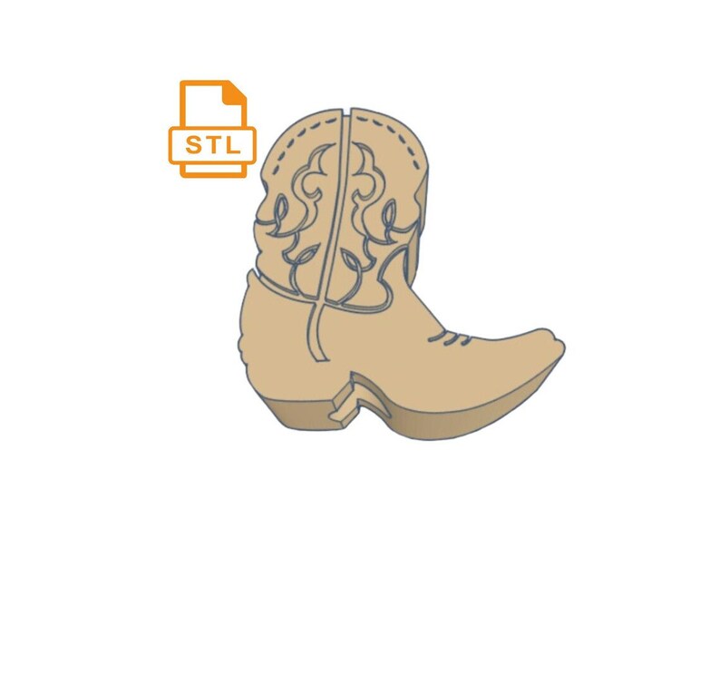 Cowboy Boot Straw Topper STL File for You to Download and Print on Your ...