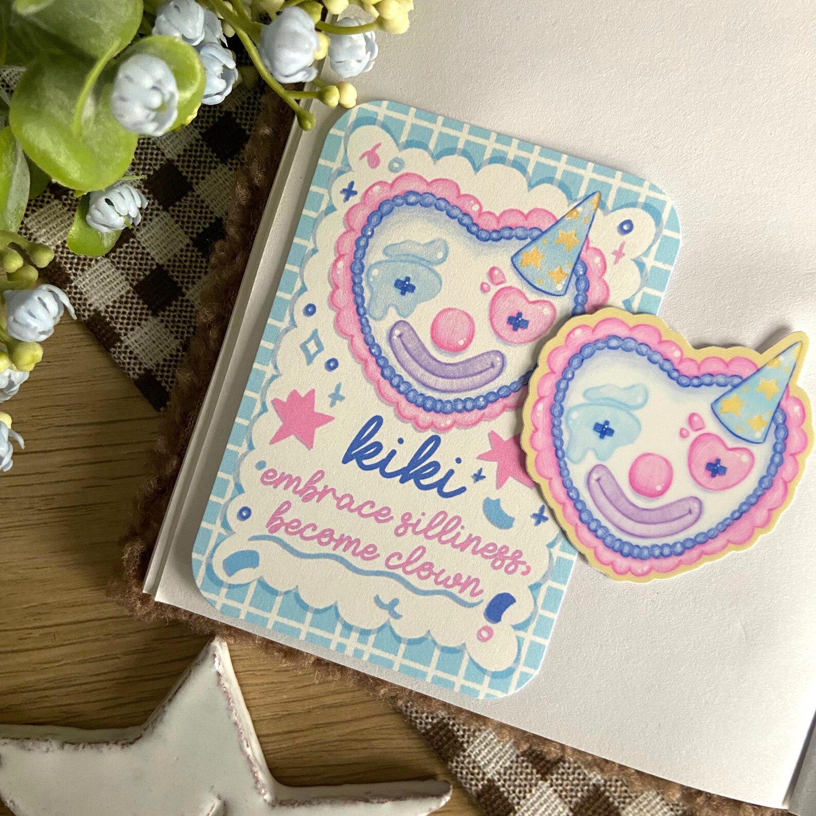 CLOWN STICKERS & POSTCARDS ~ - Etsy
