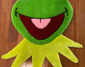 Kermit the Frog Applique Toddler Blanket With Bright Pink Satin Trim - Etsy