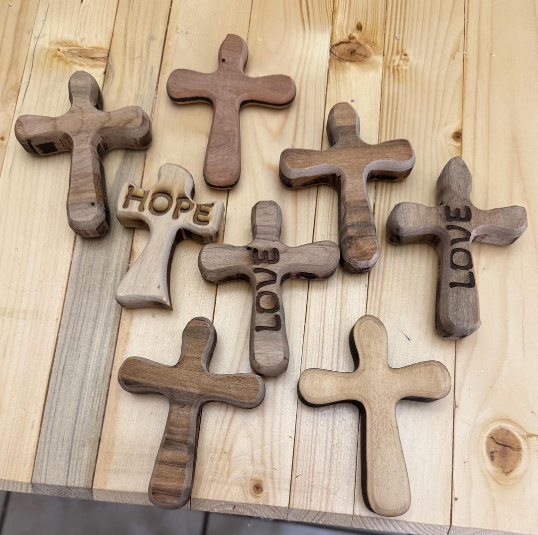 Wooden Pocket Cross - Etsy