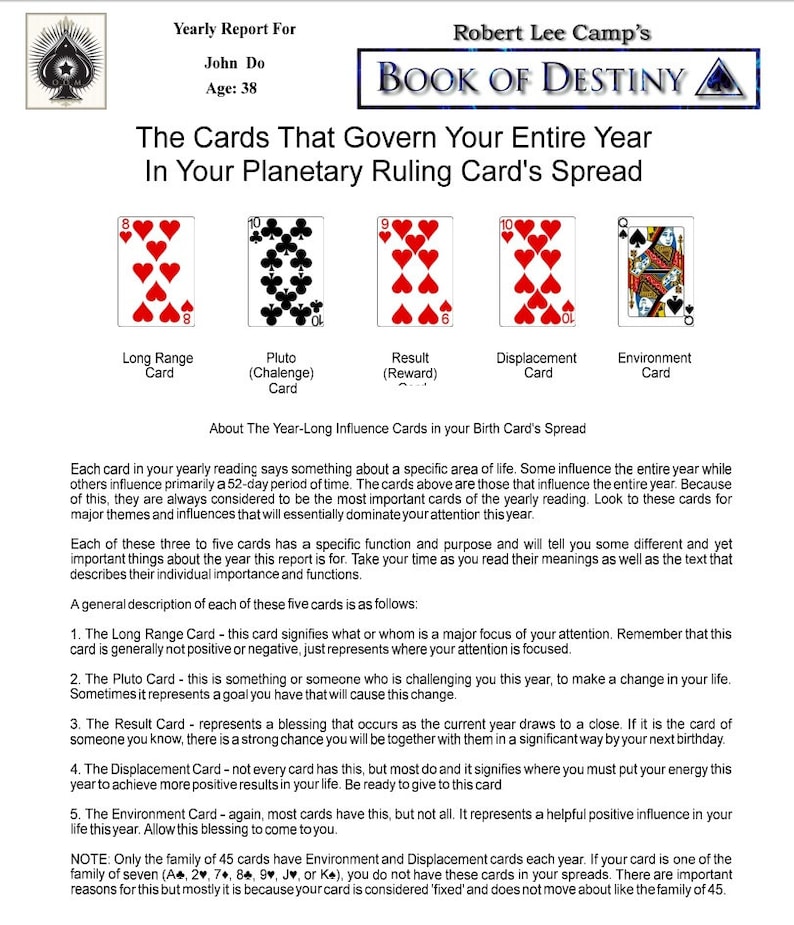 Destiny Cards Yearly Report; a Detailed and Accurate Forecasting System ...