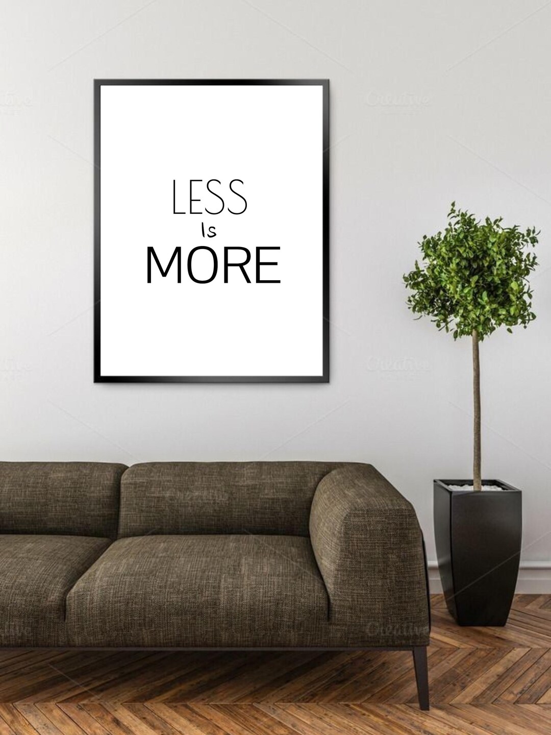 Less is More Printable Wall Art | Minimalist Quote Poster | Modern ...
