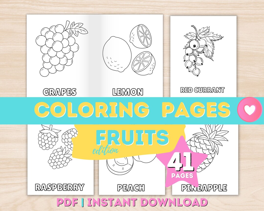Fruits Coloring Pages Printable, Fruits Coloring Pages, Kids Game ...