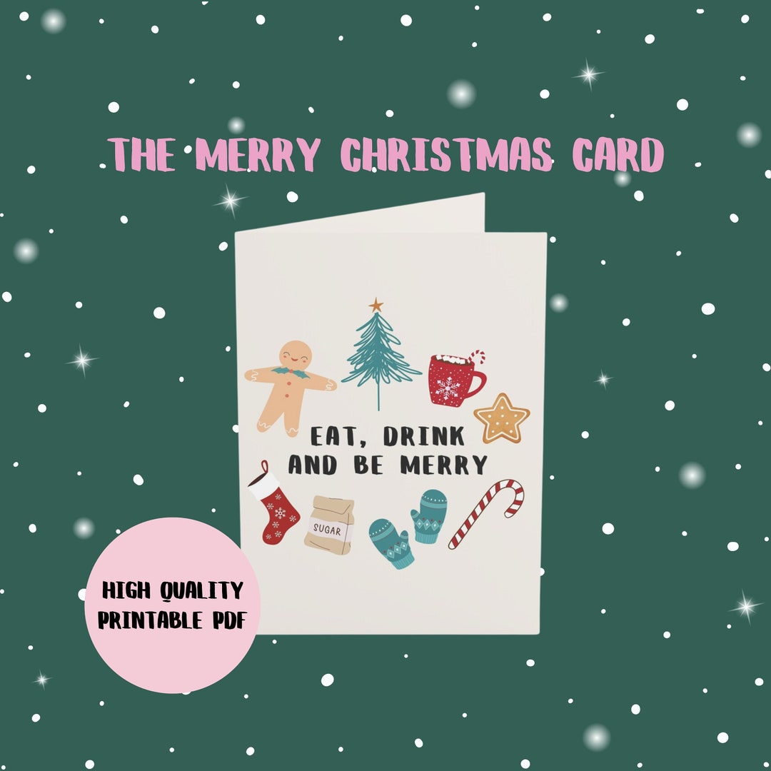 Fun Holiday Card PRINTABLE Instant Download Digital - Etsy
