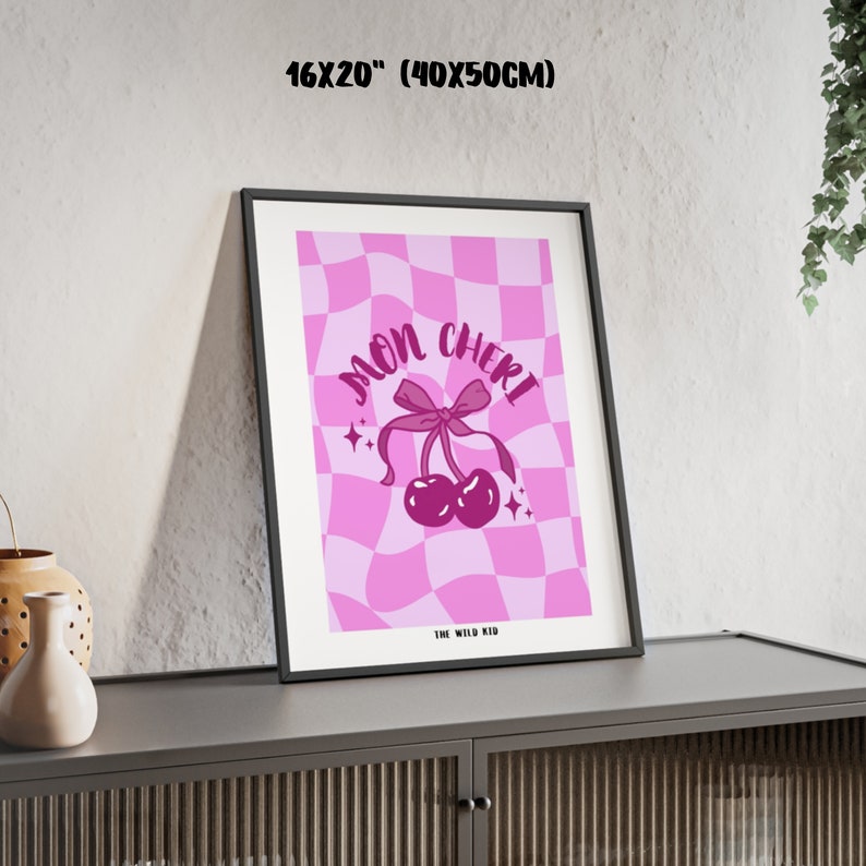 Aesthetic Pink Cherry Bow Poster DIGITAL DOWNLOAD Colorful - Etsy
