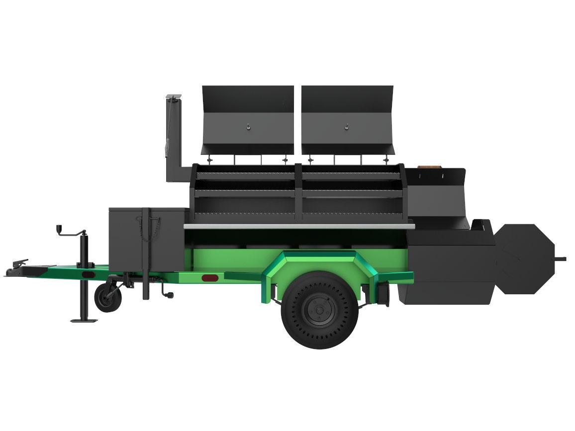 DIY Octagon BBQ Smoker Trailer Plan: Steel Fabrication Blueprint ...