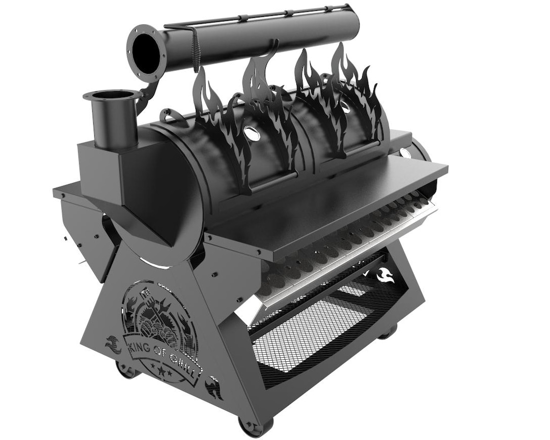 DIY BBQ Smoker Plan, Smoker Blueprint, Outdoor Cooking Project ...