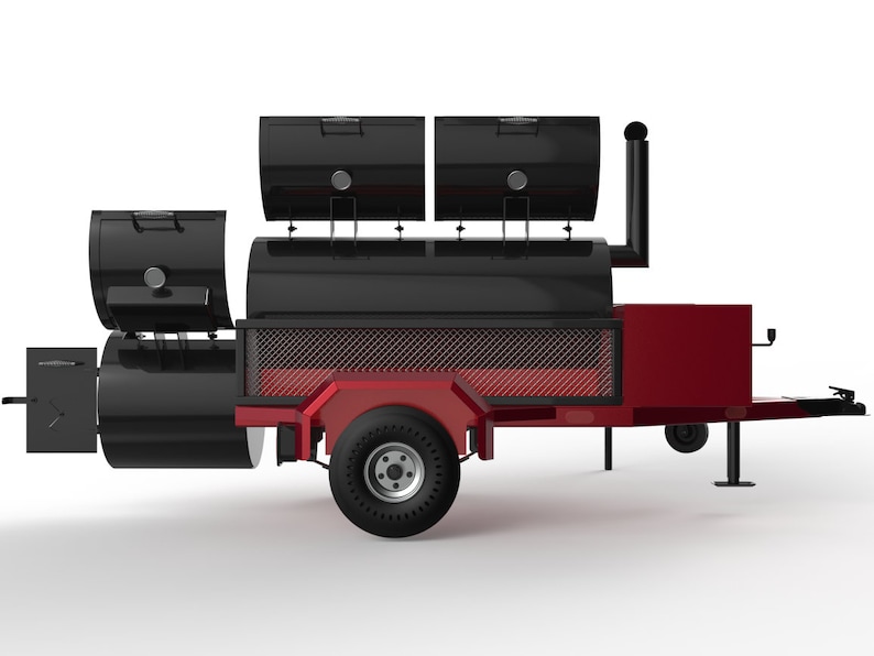 DIY BBQ Smoker Trailer Plan: Blueprint, Fabrication Guide (digital ...