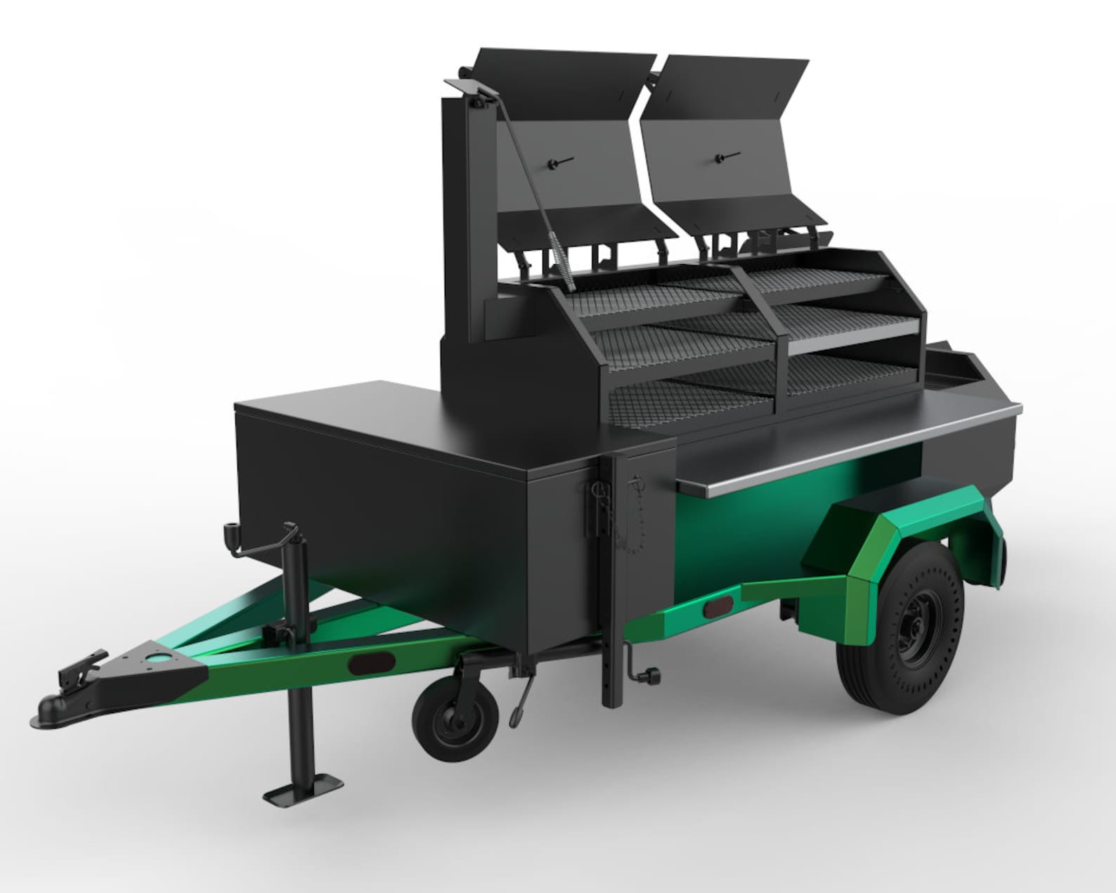DIY Octagon BBQ Smoker Trailer Plan: Steel Fabrication Blueprint ...