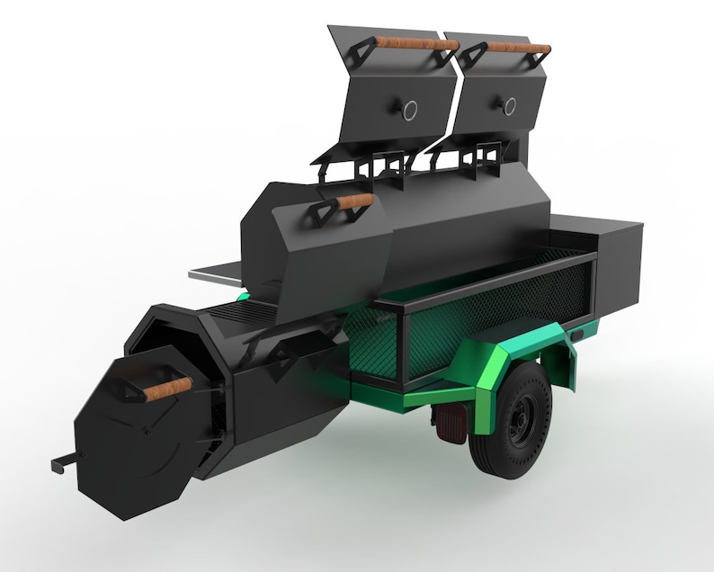 DIY Octagon BBQ Smoker Trailer Plan: Steel Fabrication Blueprint ...