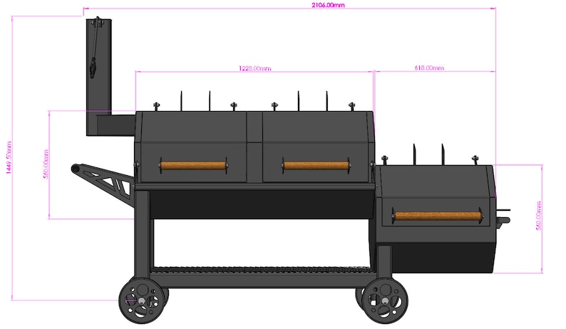 DIY BBQ Smoker Plan, Smoker Blueprint, Outdoor Cooking Project ...