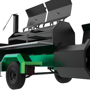 DIY Octagon BBQ Smoker Trailer Plan: Steel Fabrication Blueprint ...