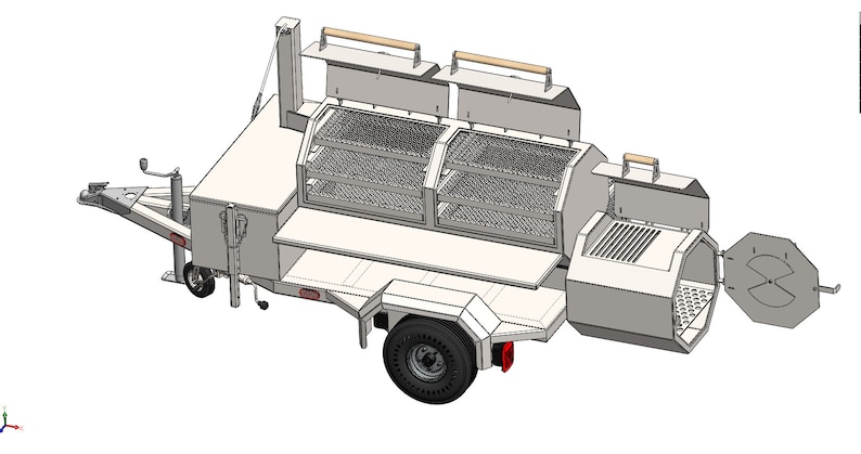 DIY Octagon BBQ Smoker Trailer Plan: Steel Fabrication Blueprint ...
