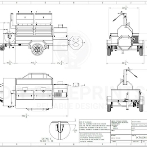 DIY Octagon BBQ Smoker Trailer Plan: Steel Fabrication Blueprint ...