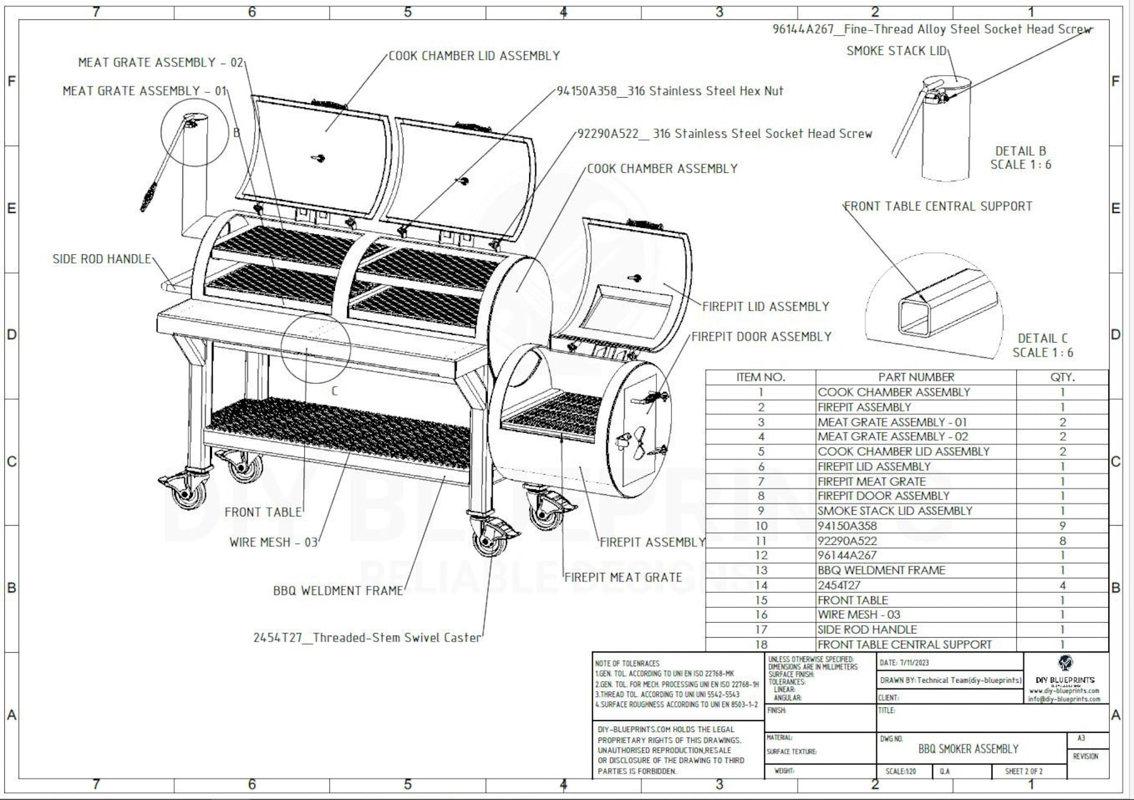 DIY Offset BBQ Smoker Plans: Steel Plate Fabrication (digital Download ...