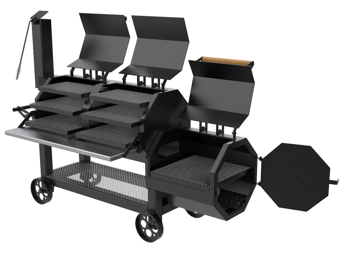 DIY BBQ Smoker Plan, Smoker Blueprint, Outdoor Cooking Project ...