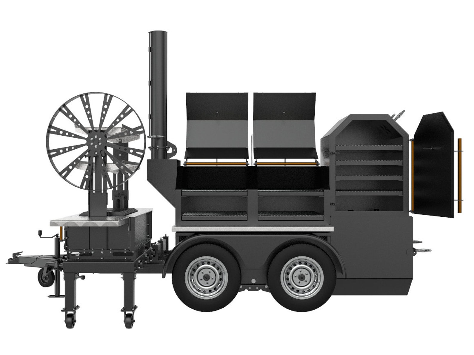 DIY BBQ Smoker Trailer Plan – Santa Maria Grill, Mobile Pit (PDF) - Etsy